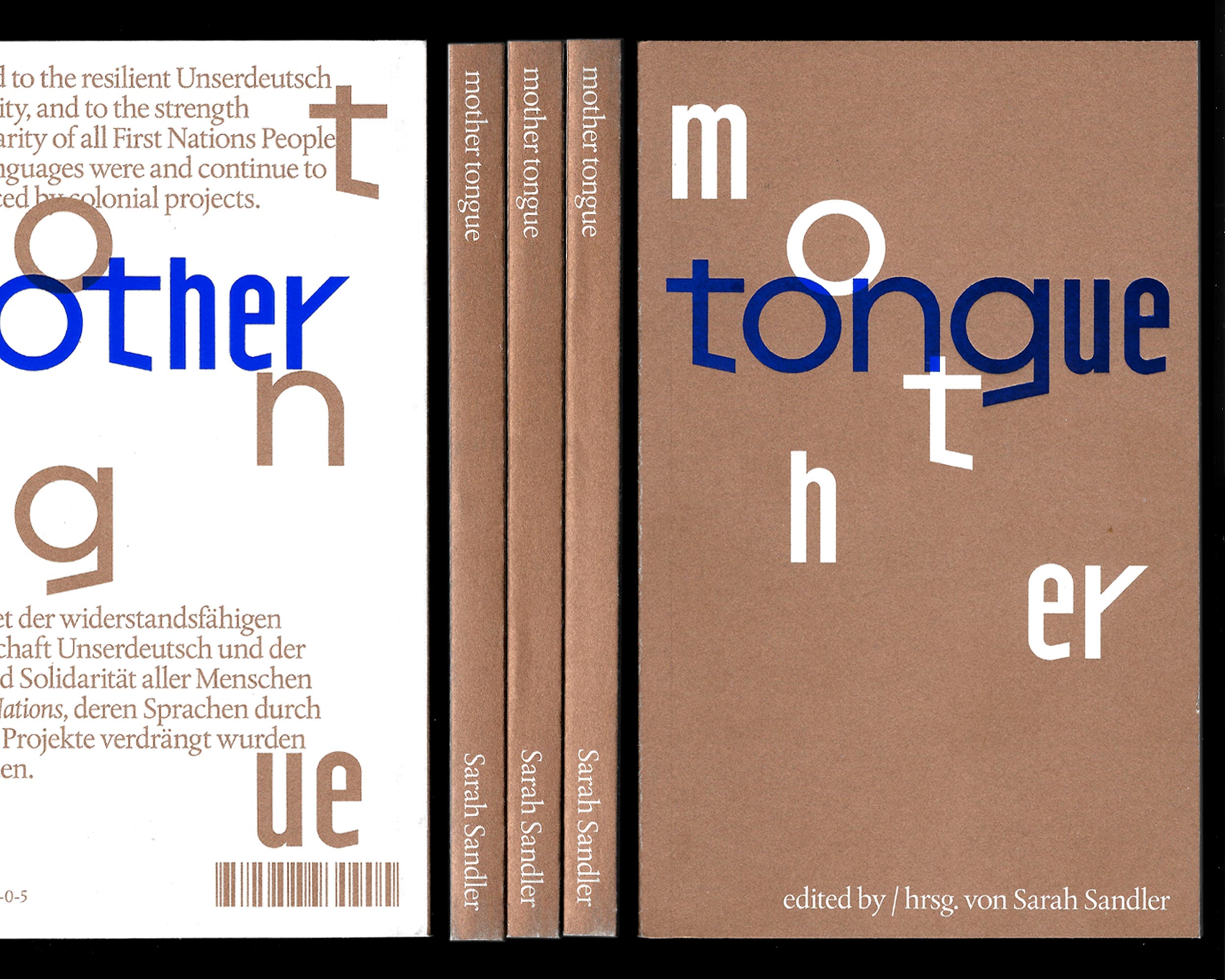 Mother Tongue, Sarah Sandler – Aldric Lamblin – Design graphique